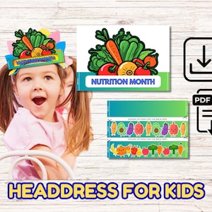 Nutrition Month Headdress: Printable Fruit & Veggie Crown (PDF Download ...