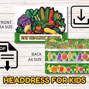 Nutrition Month Headdress: Printable Food Crown Craft (PDF File) - Etsy