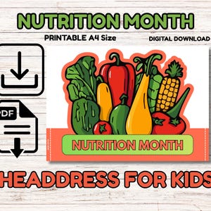 Nutrition Month Headdress: Fruit & Veggie Crown - Kids' Craft (PDF ...