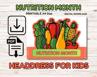 Nutrition Month Headdress: Fruit & Veggie Crown - Kids' Craft (PDF ...