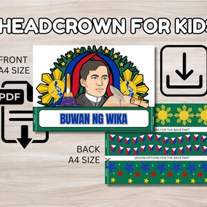 Buwan Ng Wika Headdress: Filipino Cultural Paper Crown (digital ...