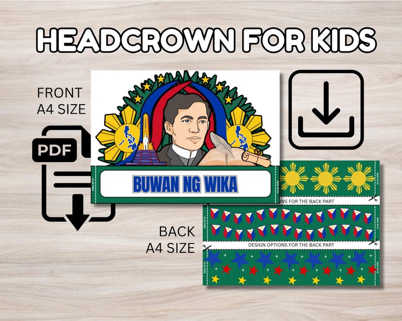Buwan Ng Wika Headdress: Filipino Cultural Paper Crown (digital ...