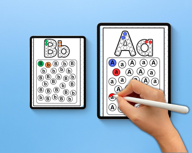 Alphabet Dot Marker Pages: A-Z Printable Worksheets (PDF Files) - Etsy