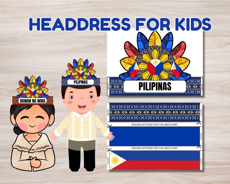 Buwan Ng Wika Headdress: Filipino Costume Crown - Printable Paper Craft ...