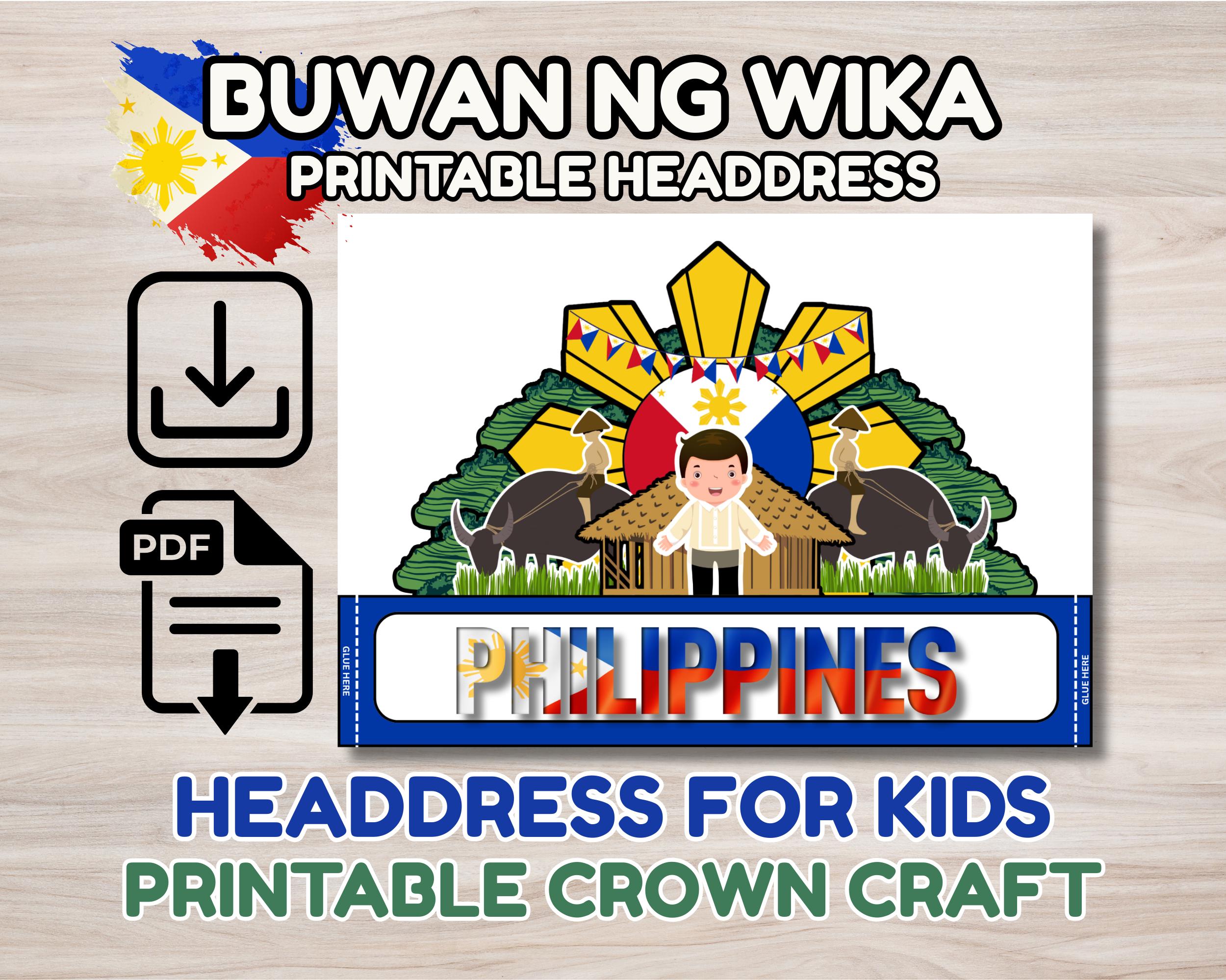Buwan Ng Wika Headdress: Filipino Paper Crown (digital Download) - Etsy