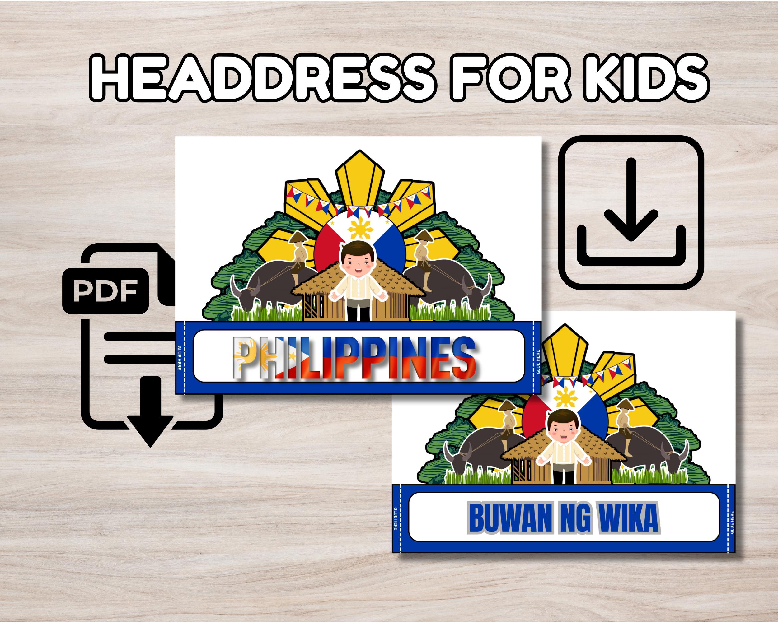Buwan Ng Wika Headdress: Filipino Paper Crown (digital Download) - Etsy