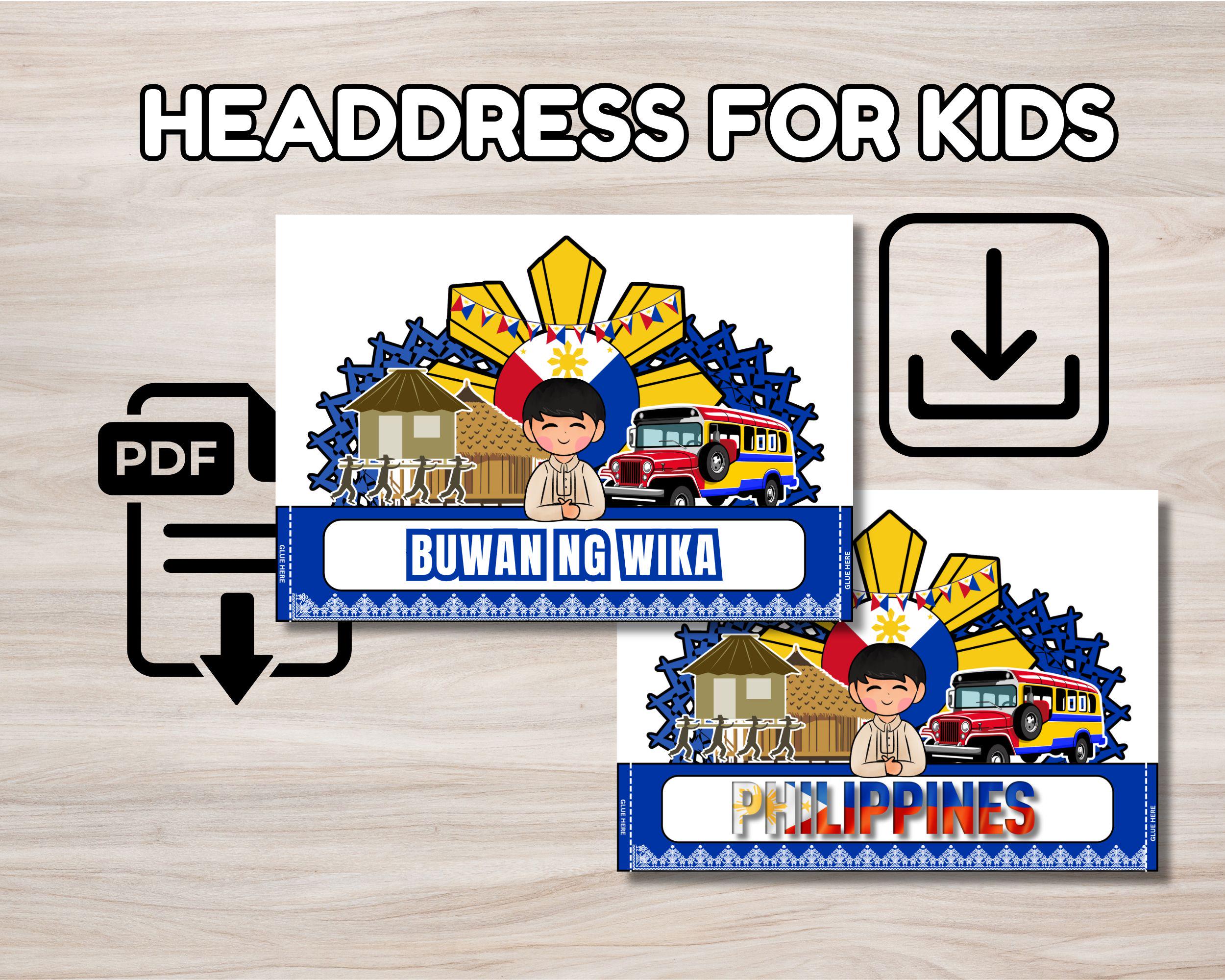 Buwan Ng Wika Headdress: Filipino Cultural Crown - Printable PDF - Etsy
