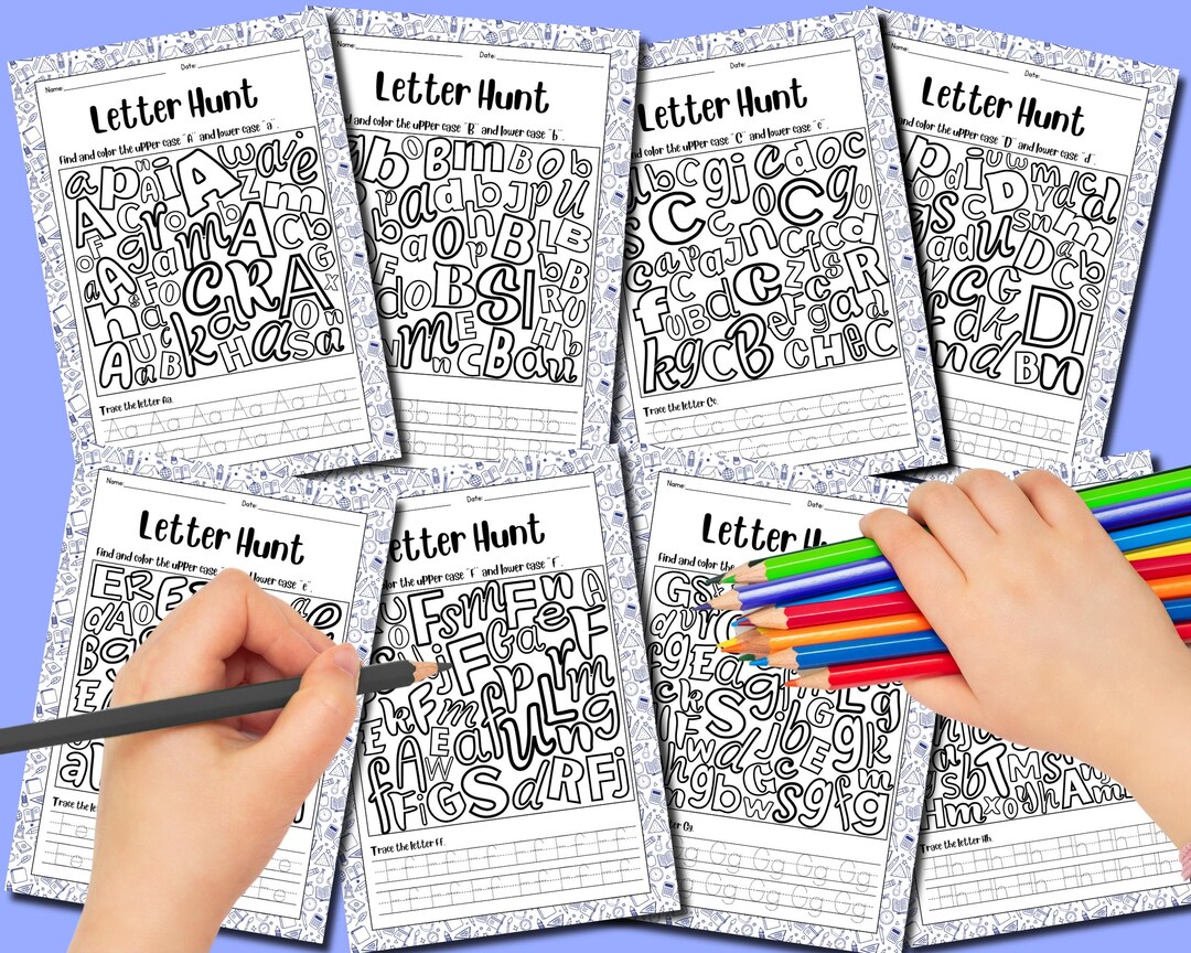 ABC Letter Hunt Worksheets: Alphabet Recognition Activity (PDF) - Etsy UK