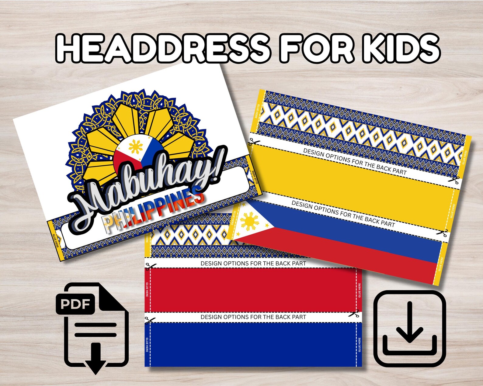 Buwan Ng Wika Headdress Bundle | Filipino Cultural Costume (digital PDF ...