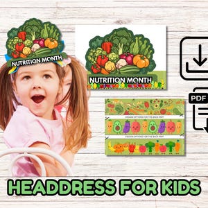 Nutrition Month Headdress: Printable Healthy Food Craft (PDF Download ...