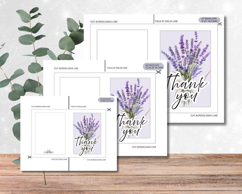 PRINTABLE THANK YOU Card Template | 5X7, 4X6, 4X5 Sizes | Appreciation ...