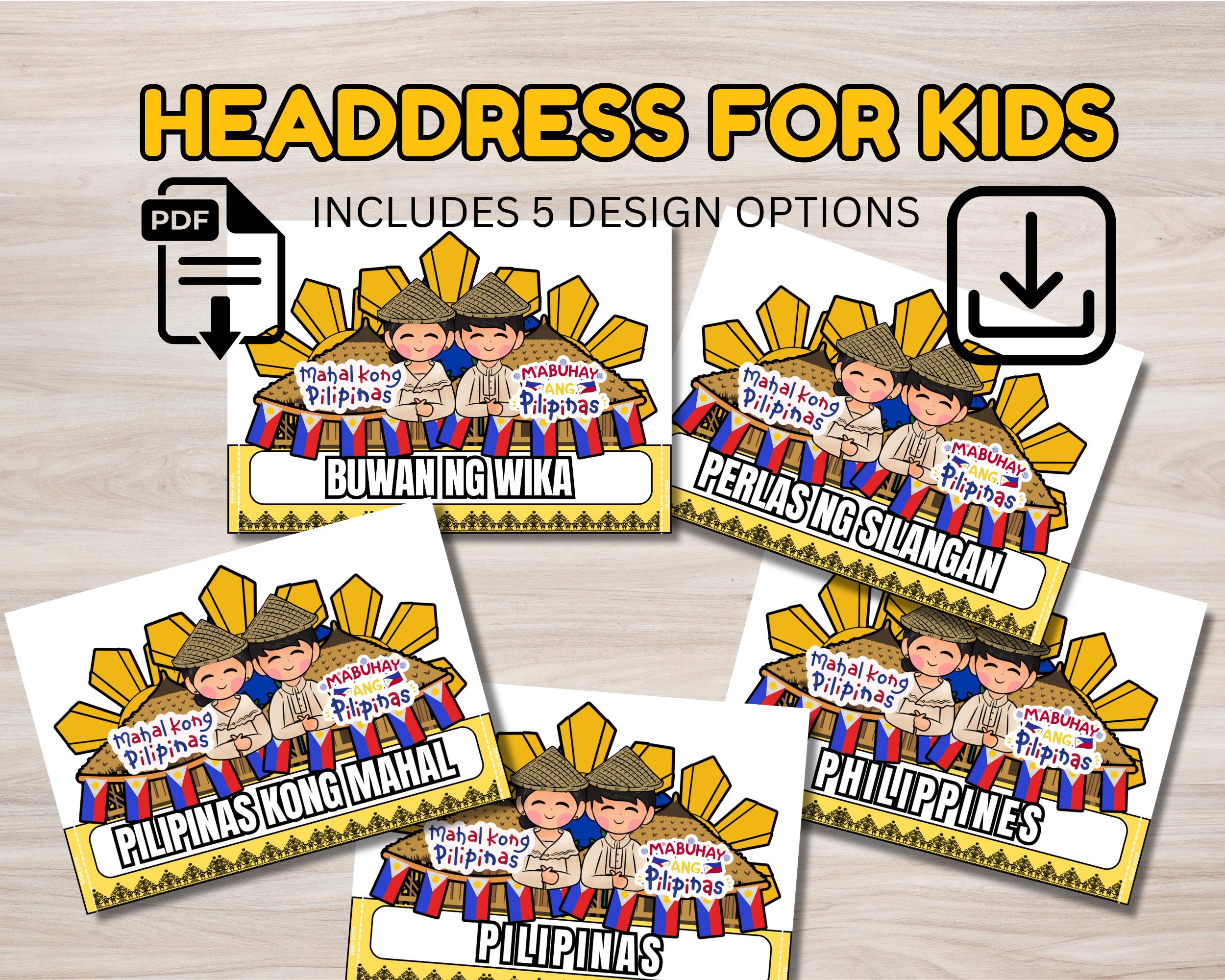 Buwan Ng Wika Headdress: Filipino Cultural Crown - Printable Paper ...