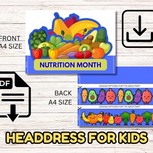 Nutrition Month Headdress: Fruit & Veggie Crown - Kids Printable Craft ...