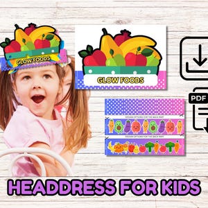 Nutrition Month Headdress: Printable Fruit & Veggie Crown (PDF Activity ...