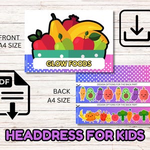 Nutrition Month Headdress: Printable Fruit & Veggie Crown (PDF Activity for Kids - Etsy
