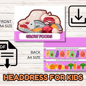 Nutrition Month Headdress: Fruit & Vegetable Crown Craft (PDF Download ...