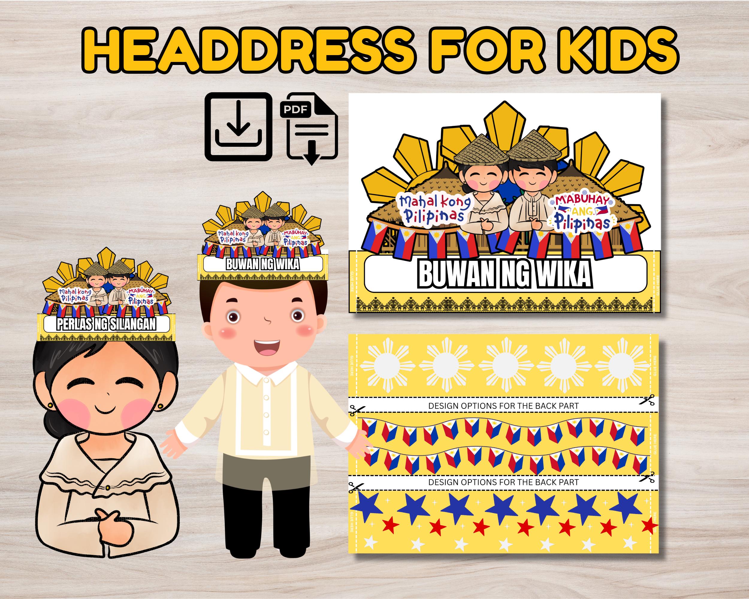 Buwan Ng Wika Headdress: Filipino Cultural Crown - Printable Paper ...