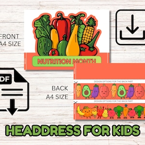 Nutrition Month Headdress: Fruit & Veggie Crown - Kids' Craft (PDF ...