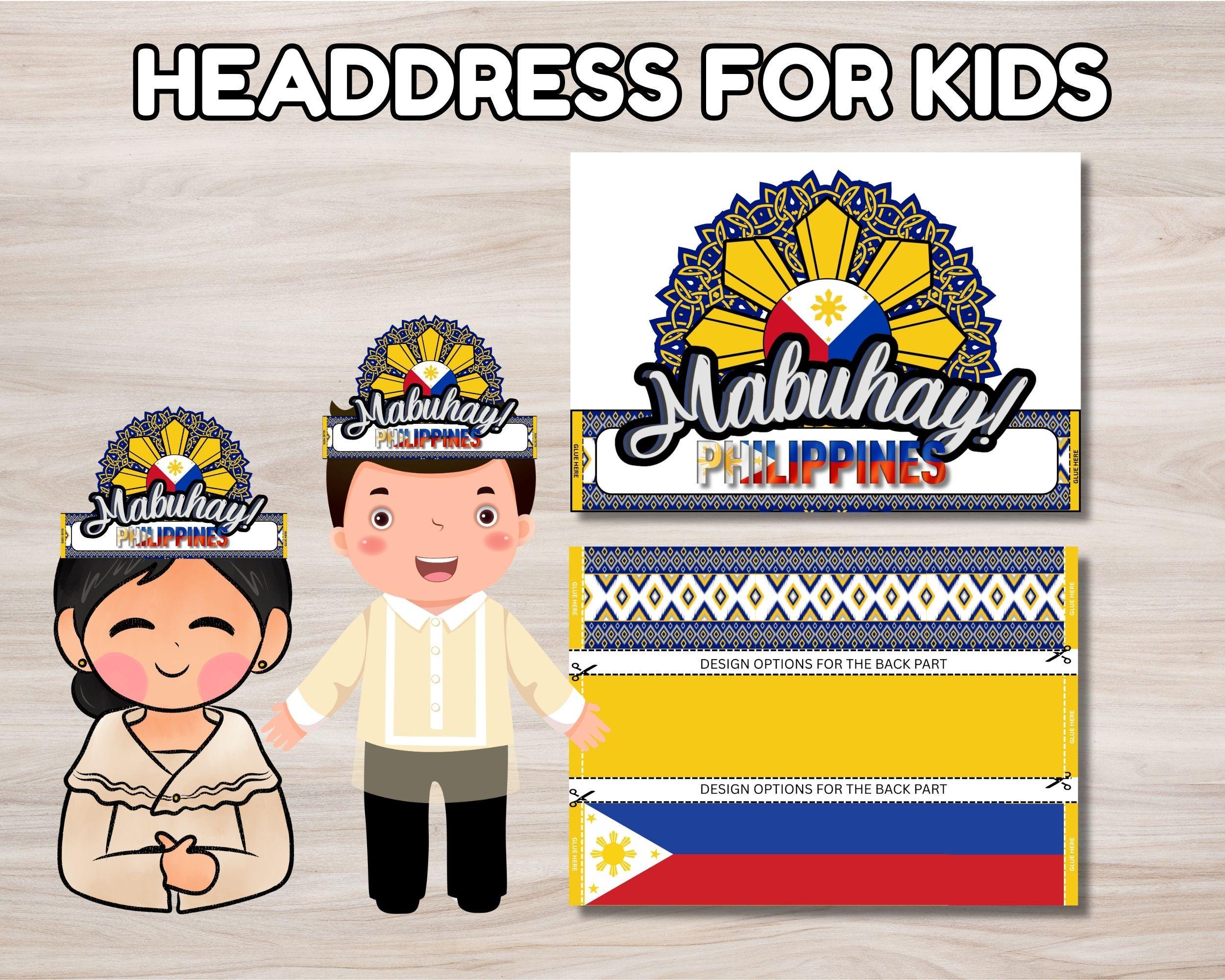 Buwan Ng Wika Printable Headdress: Filipino Cultural Costume Crown ...