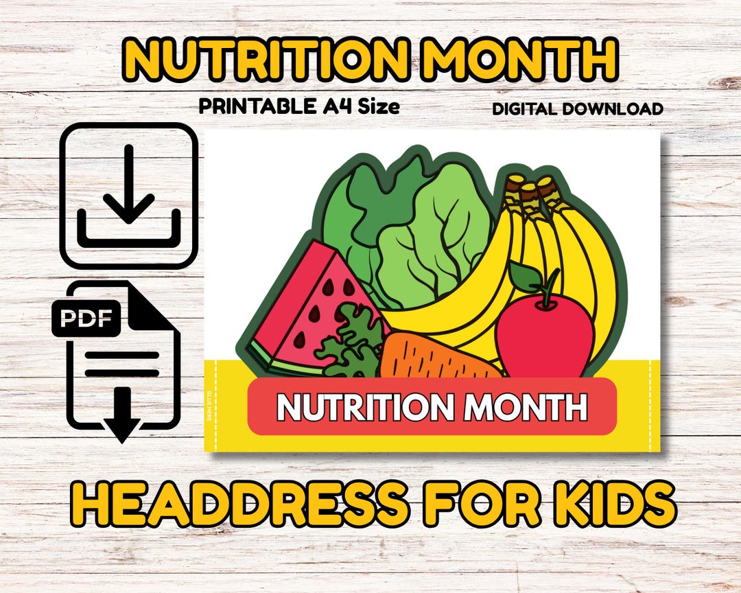 Nutrition Month Headdress: Fruit & Vegetable Crown - Kids' Craft (PDF ...