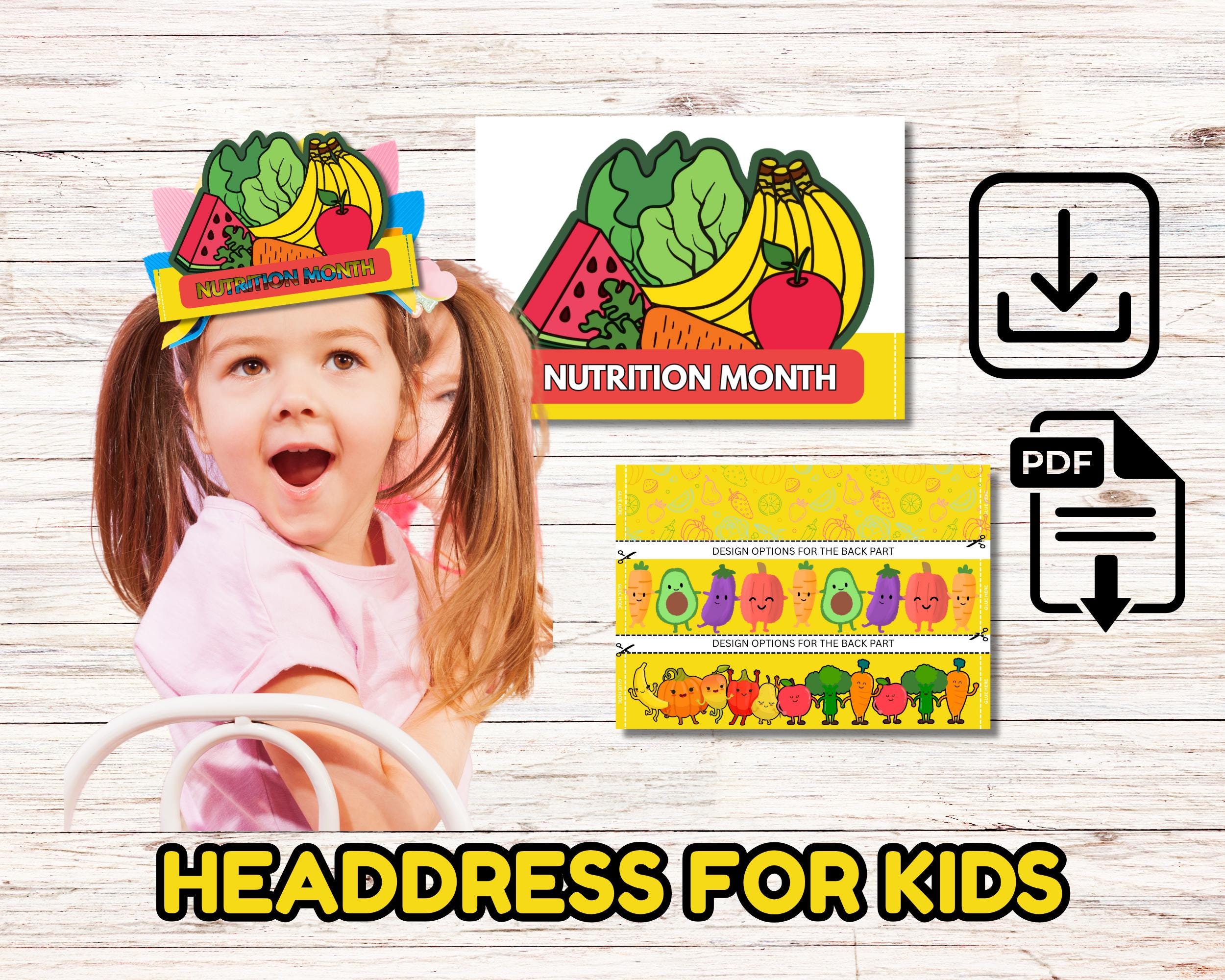 Nutrition Month Headdress: Fruit & Vegetable Crown - Kids' Craft (PDF ...