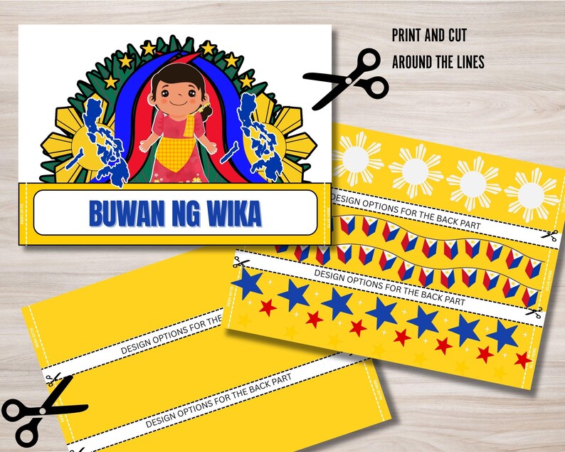 Buwan Ng Wika Headdress: Filipino Cultural Crown, Printable Paper Craft ...