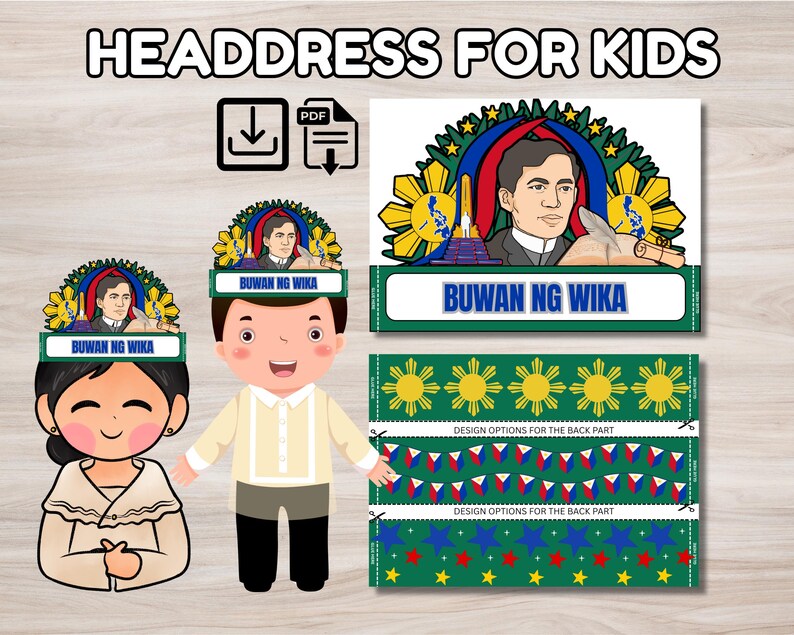 Buwan Ng Wika Headdress: Filipino Cultural Paper Crown (digital ...