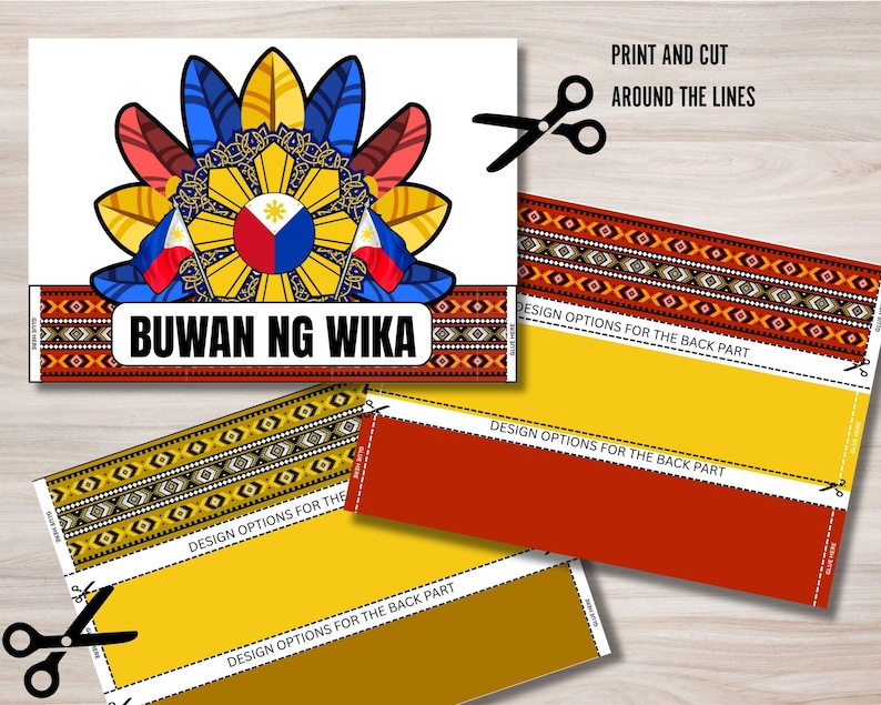 Buwan Ng Wika Headdress: Filipino Costume Crown - Printable Paper Craft ...