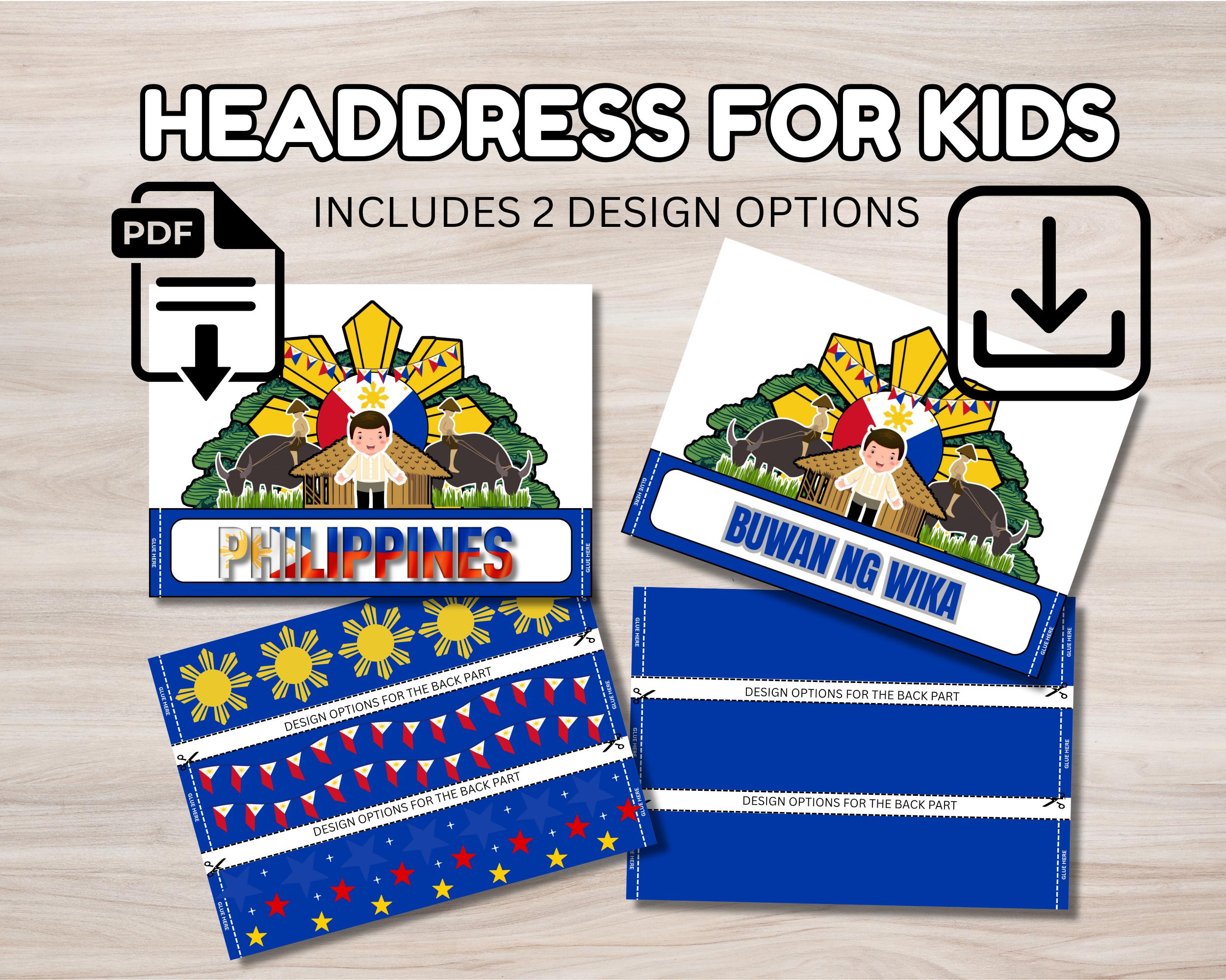 Buwan Ng Wika Headdress: Filipino Paper Crown (digital Download) - Etsy