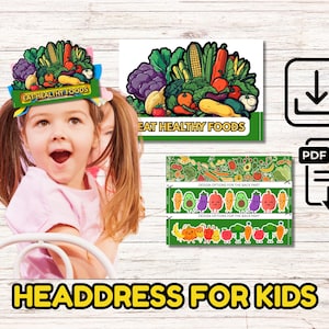 Nutrition Month Headdress: Printable Food Crown Craft (PDF File) - Etsy