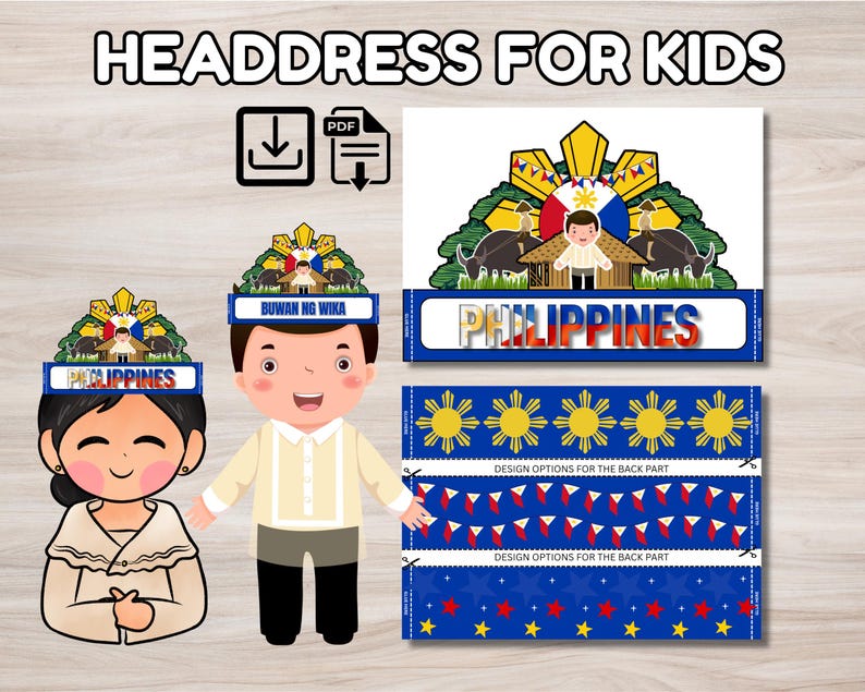 Buwan Ng Wika Headdress: Filipino Paper Crown (digital Download) - Etsy