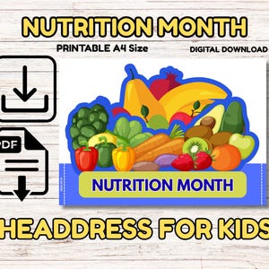 Nutrition Month Headdress: Fruit & Veggie Crown - Kids Printable Craft ...