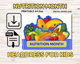 Nutrition Month Headdress: Fruit & Veggie Crown - Kids Printable Craft ...