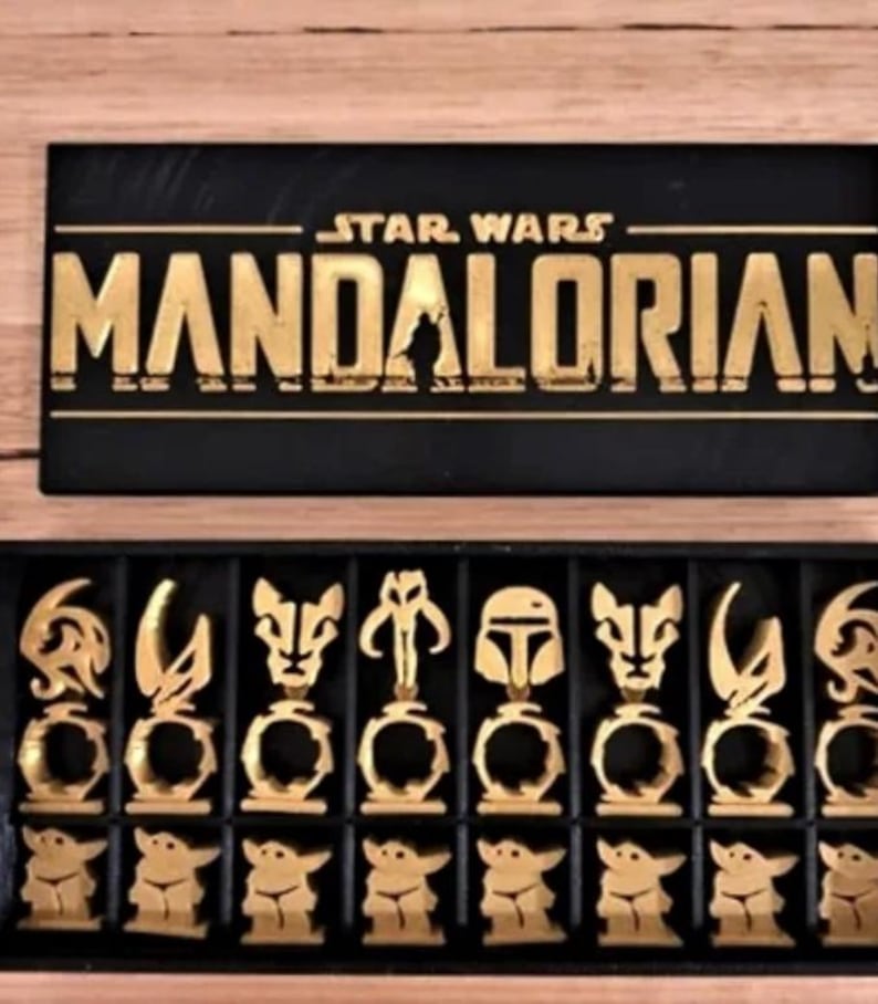 Star Wars Mandalorian Inspired Chess Set Inc Storage Box - Etsy