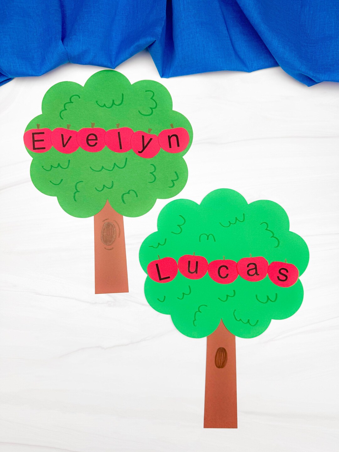 Apple Tree Name Craft Template | Fall Harvest Activity for Kids ...