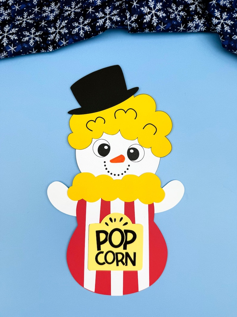 Popcorn Snowman Disguise Kit Template | Winter Disguise Idea | Kids ...