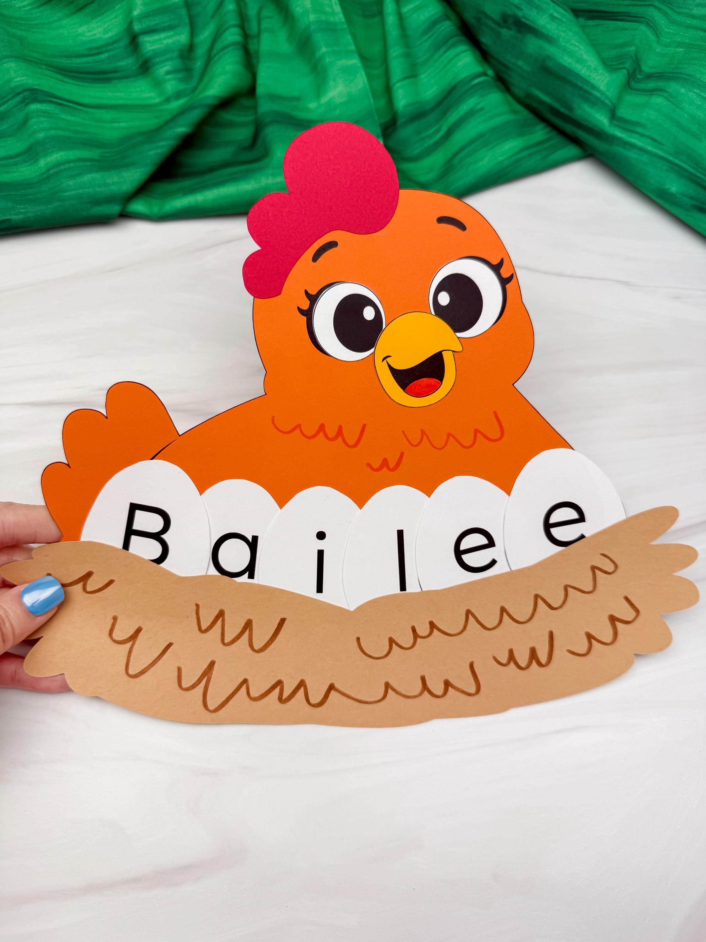 Chicken Name Craft Template | Farm Name Activity for Preschool & Pre K ...