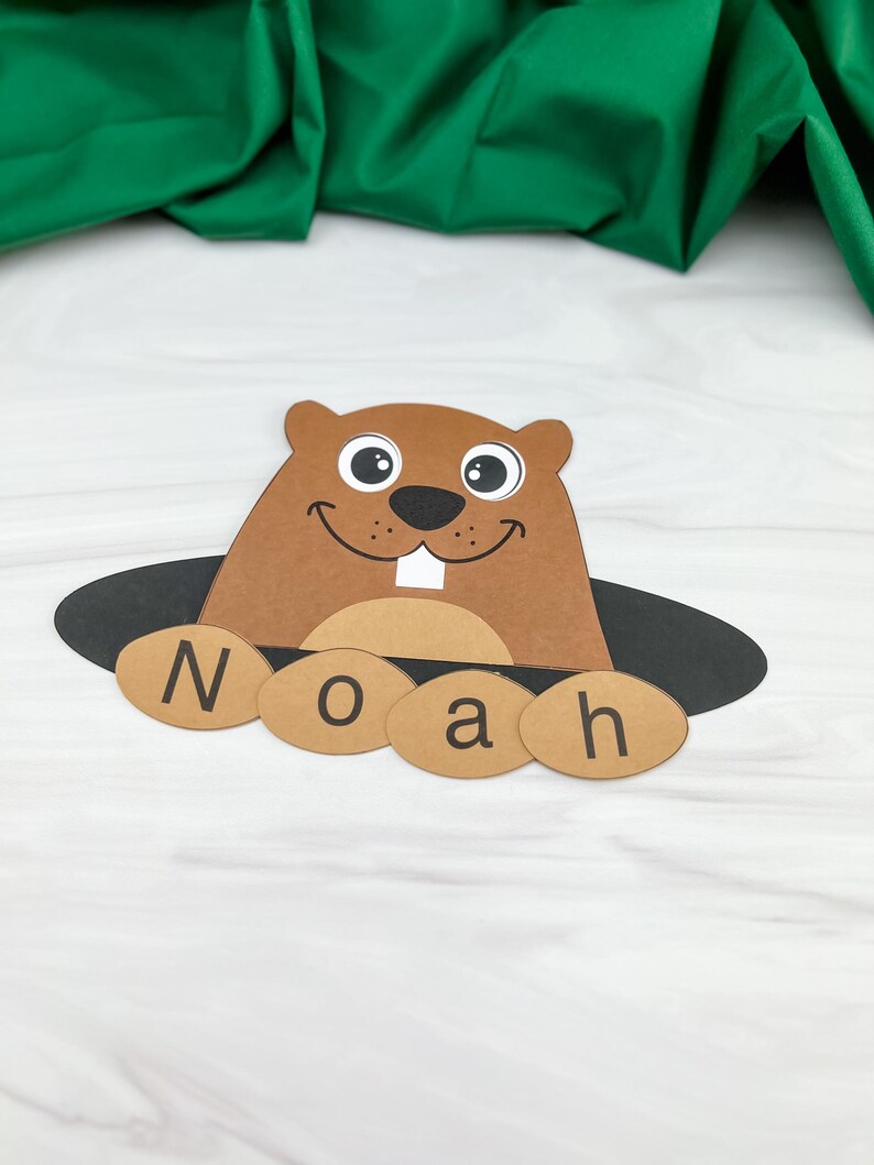 Groundhog Name Template | Early Learner Craft | February Kids Activity ...