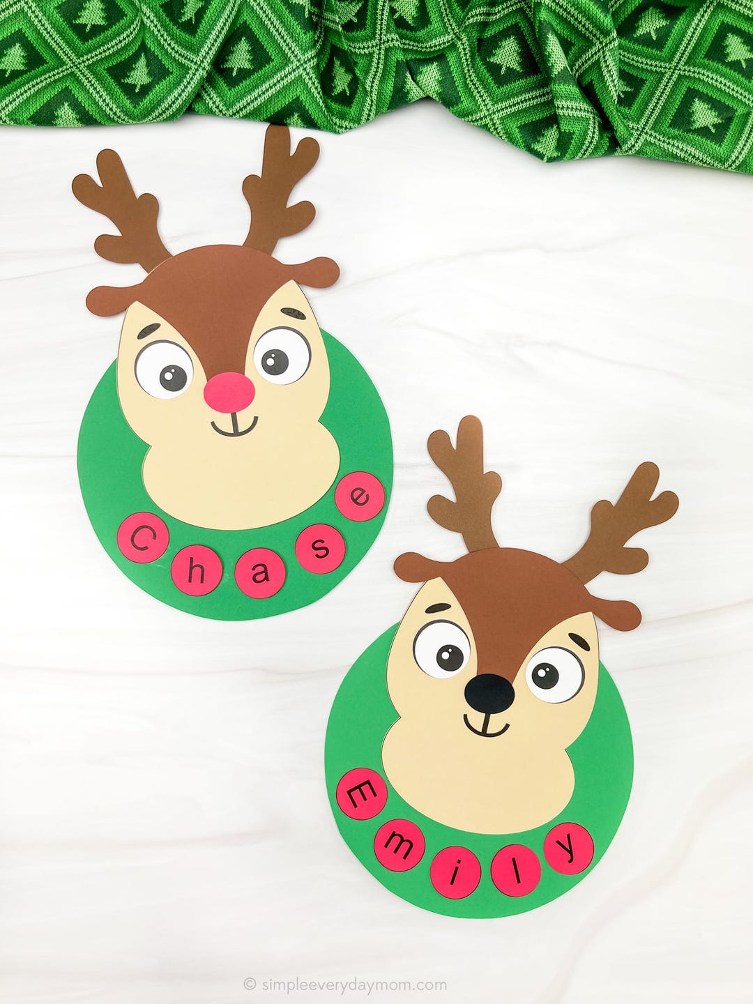 Christmas Reindeer Name Craft Template | Name Building Craft | Rudolph ...