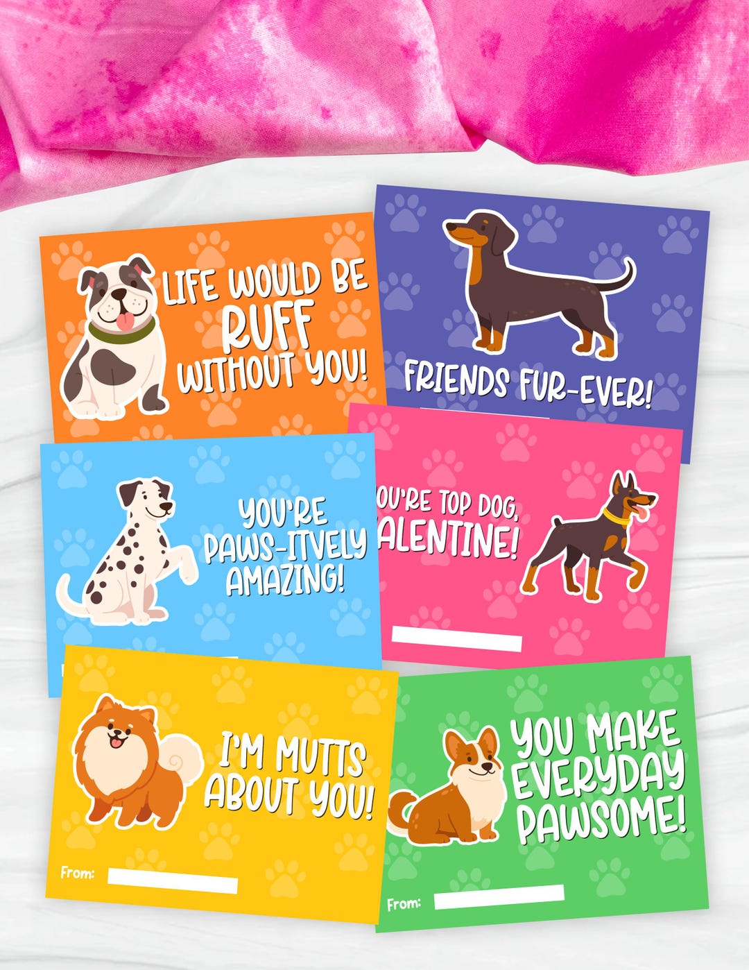 Dog Valentine Cards for Kids | Homeroom Valentines | School Exchange ...