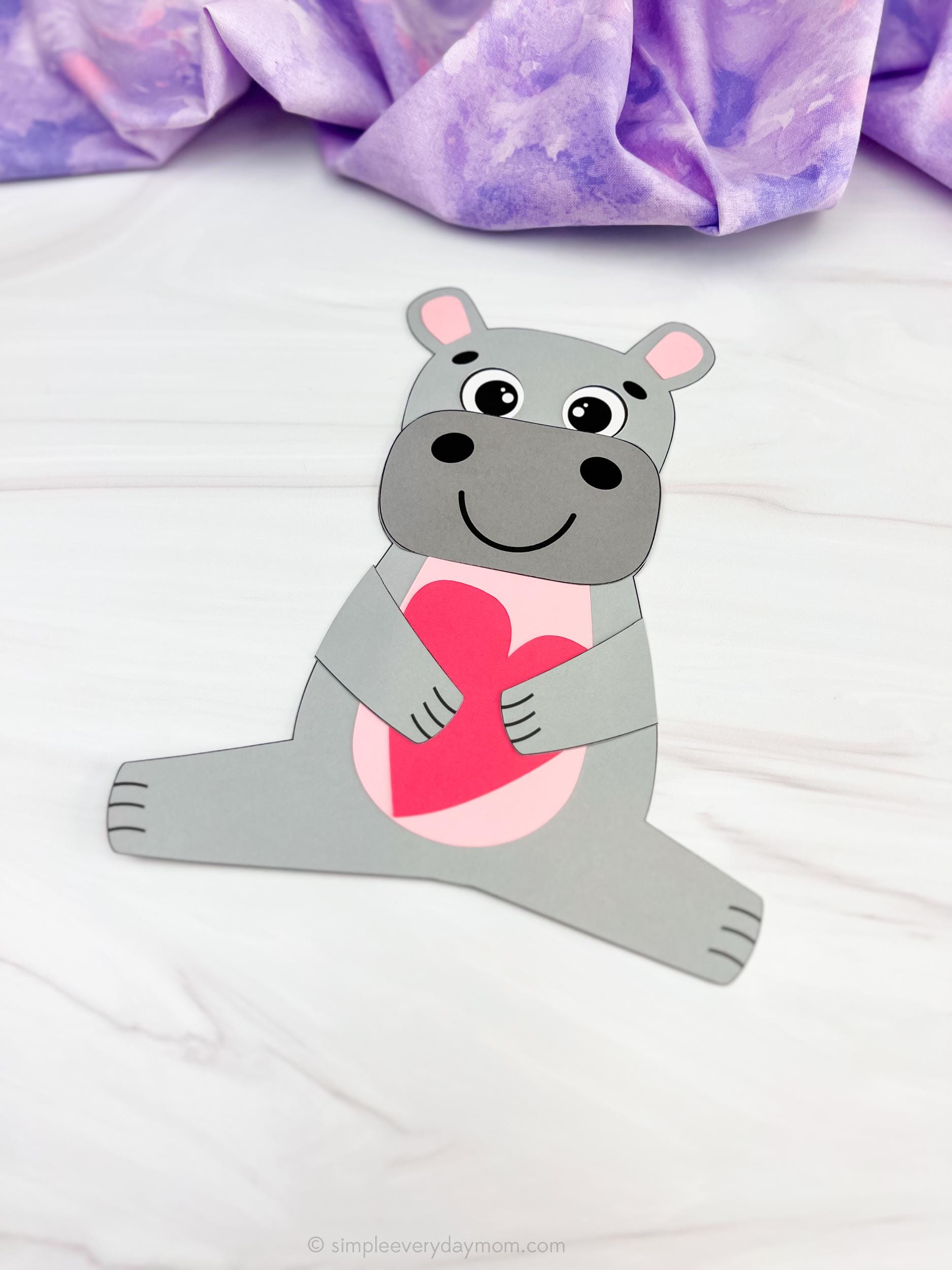 Hippo Valentine Craft Template | Primary Class Craft | Classroom ...