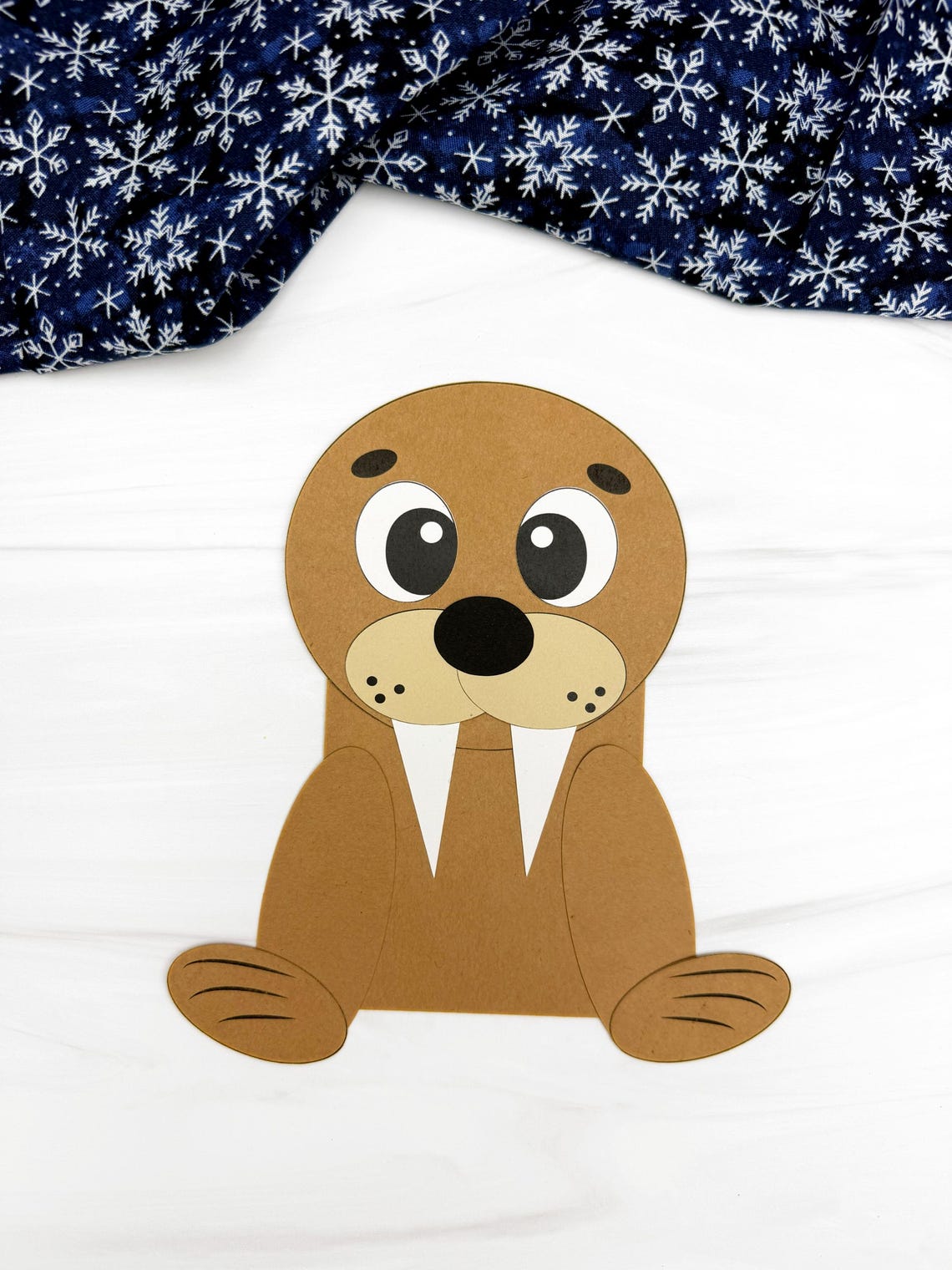 Walrus Shape Craft Template | Daycare Winter Idea | Arctic Animal ...