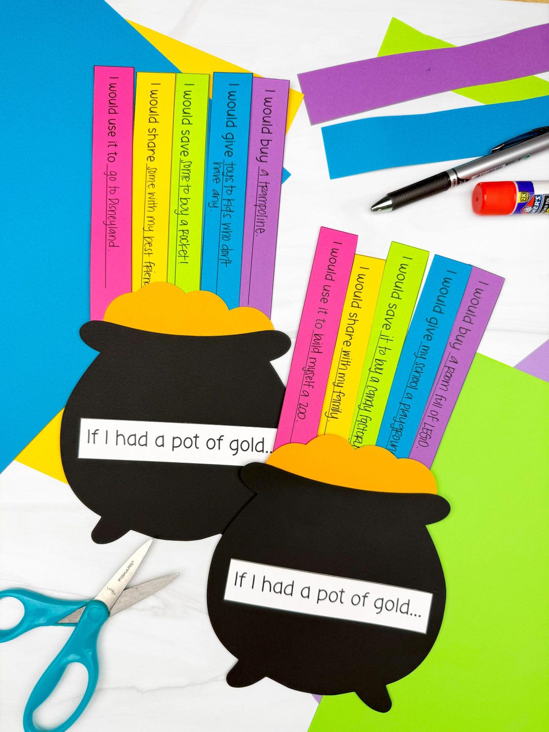 Pot of Gold Writing Craft Template | Class Centers Craft | St. Patrick ...