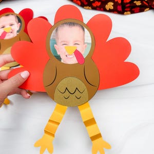 Turkey Craft for Kids | Printable Thanksgiving Photo Keepsake Template ...