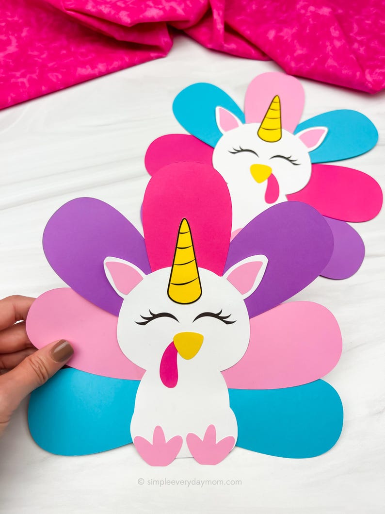 Girl Turkey Disguise Craft Template | Hide the Turkey as A Unicorn ...
