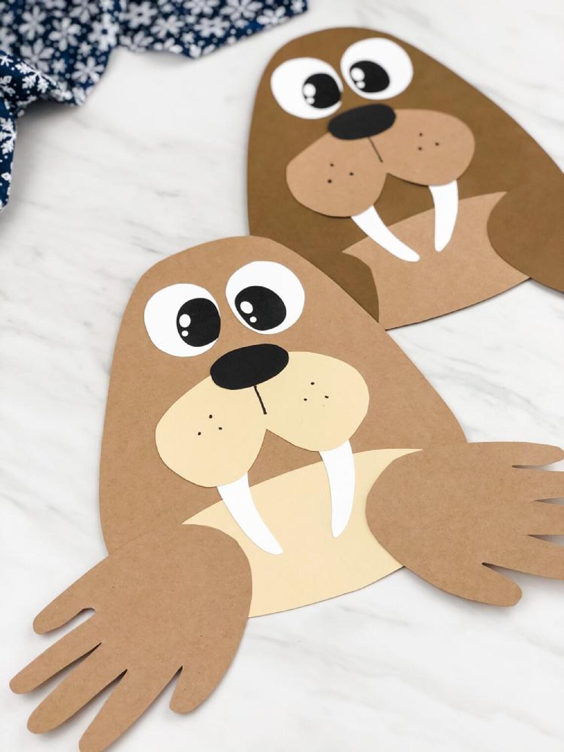 Walrus Handprint Craft Template | Fine Motor Arctic Animal Activity ...