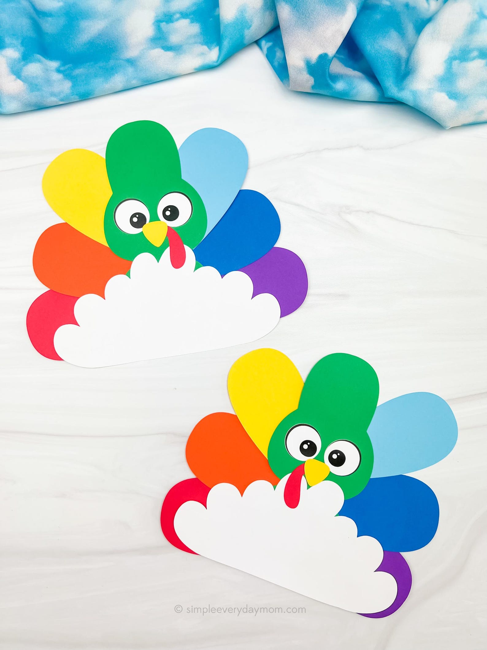Rainbow Turkey Craft for Kids | Girl Turkey Disguise Project Template ...