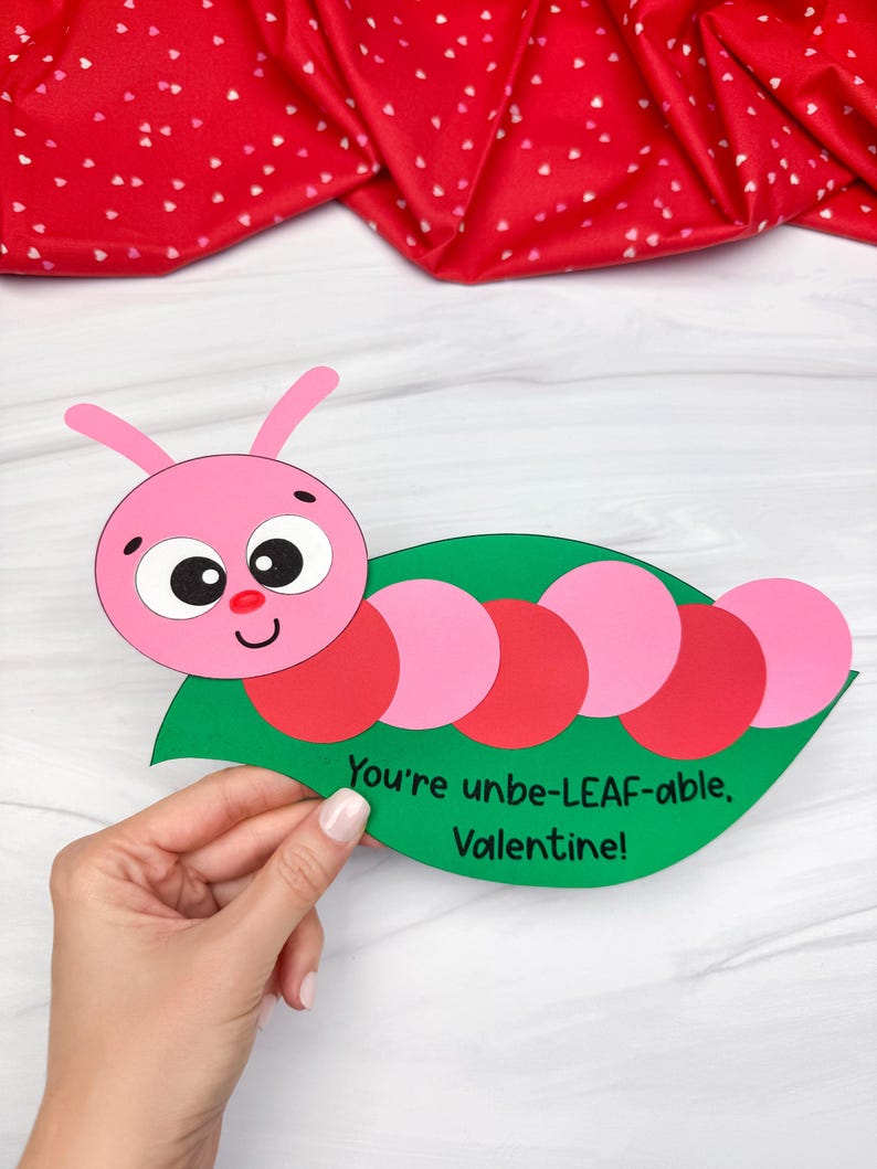 Caterpillar Valentine Craft Template | Love Bug Activity for Kids | Fun ...