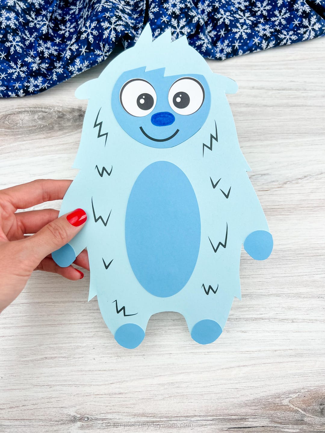 Abominable Snowman Craft Template | Daycare Winter Idea | Classroom ...