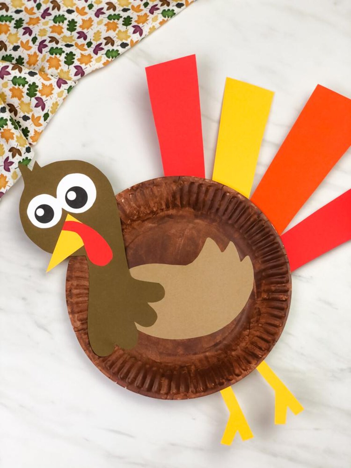Build A Turkey Paper Plate Craft Template | Fall Thanksgiving DIY Art ...